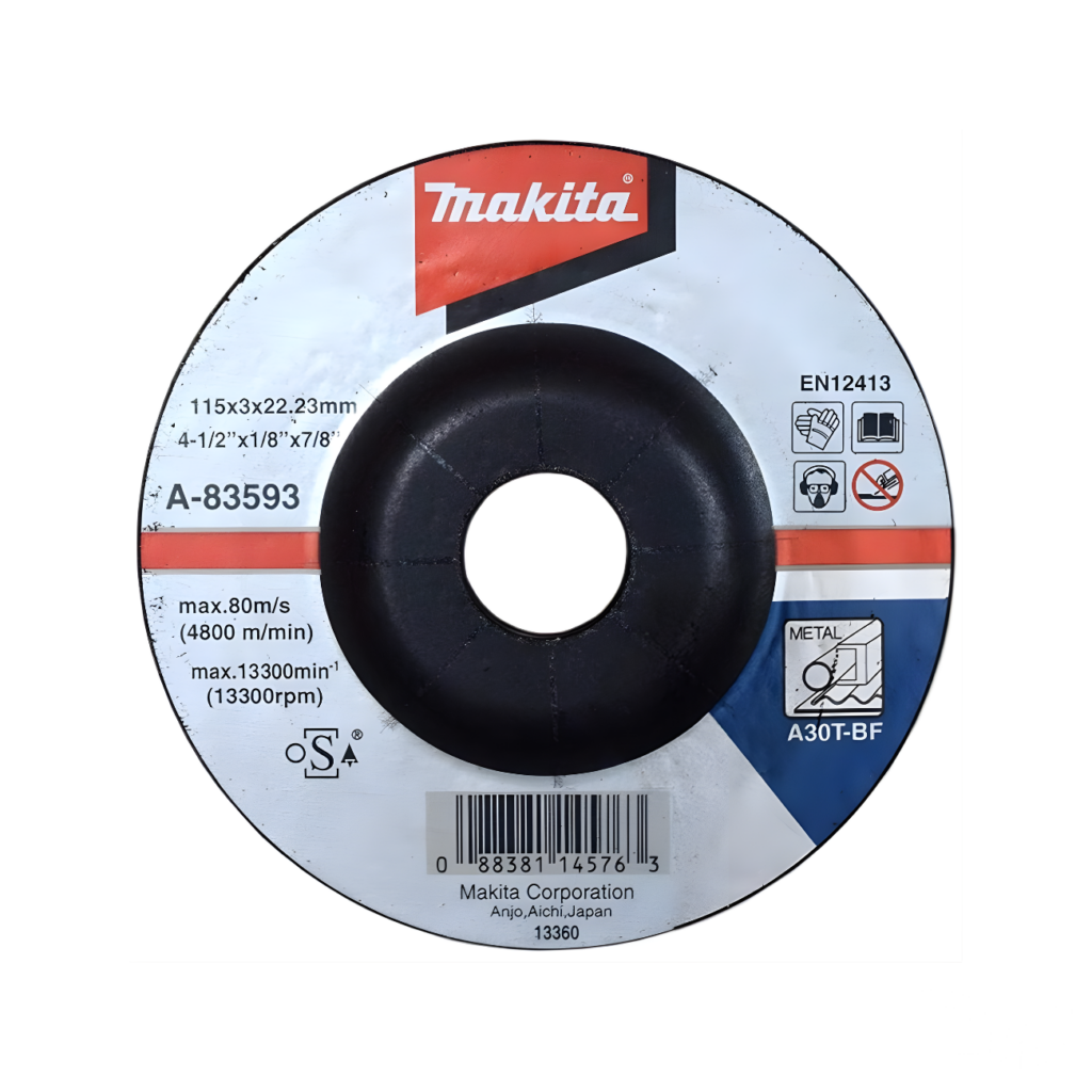 DISCO ABRA. CORTE METAL 115x3x22.23 mm (A30T) CONCAVO- MAKITA - Grupo DJJ